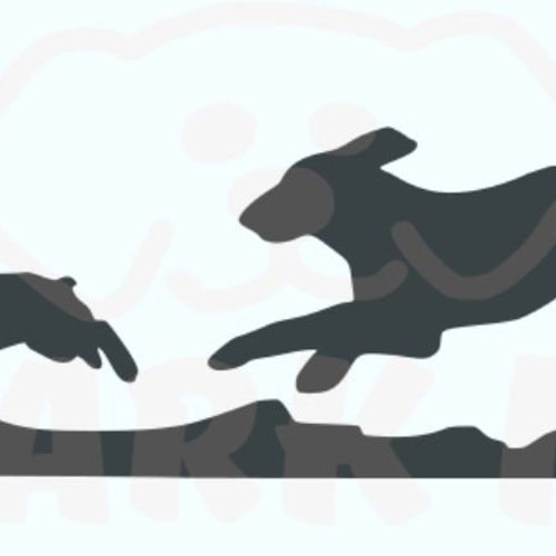 Hound Dog Chasing Rabbit SVG PDF PNG Eps Dxf Digital - Etsy