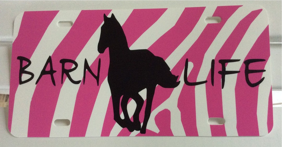 Horse "barn Life" License Plate - Etsy