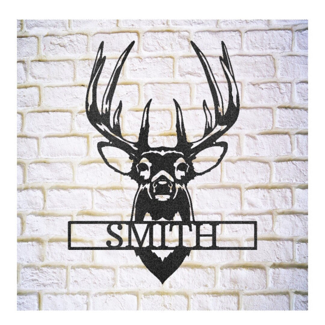 Buck Head Personalized Metal Sign - Etsy