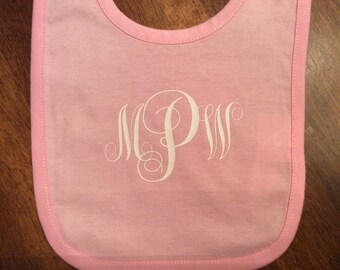 Monogram/initial Personalized Bib - Etsy