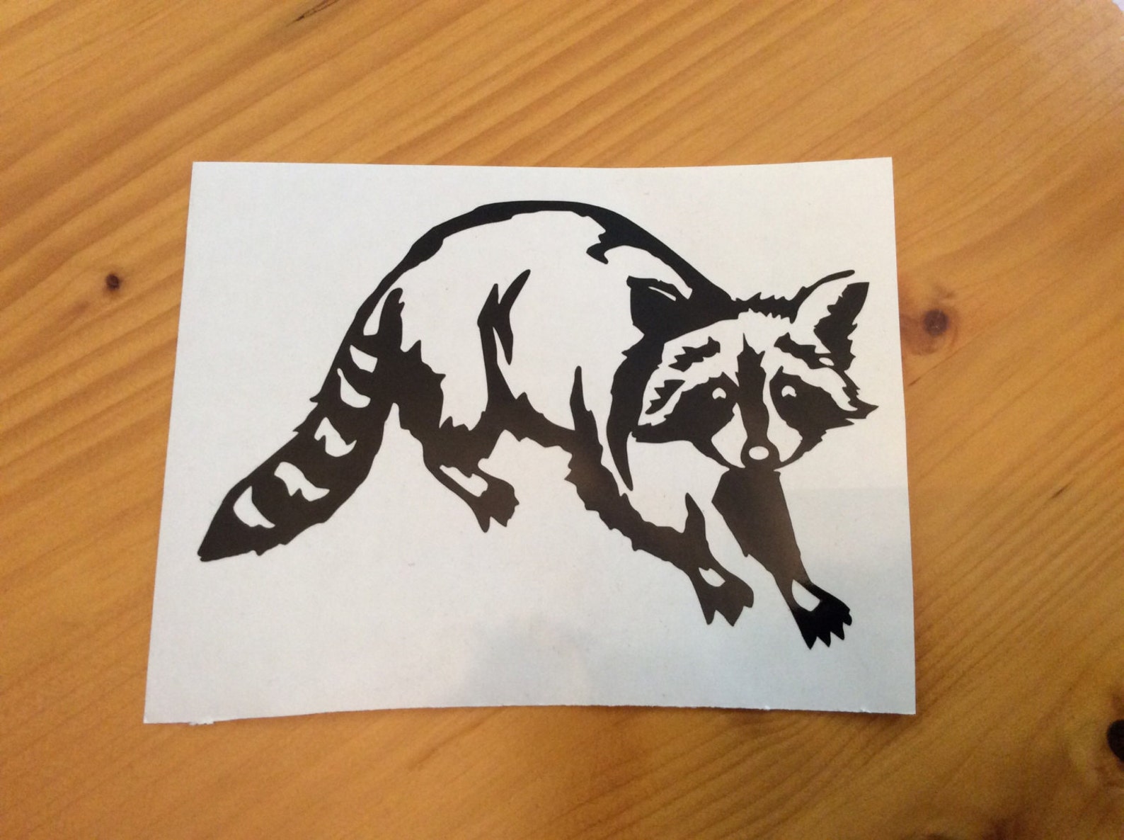 Raccoon Decal - Etsy