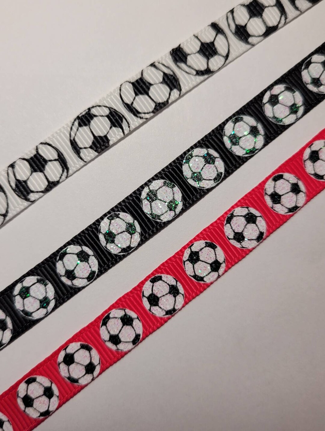 Soccer 3/8 " Grosgrain Printed Ribbon - Etsy