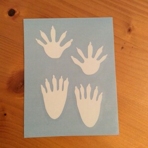 Outdoor Vinyl Coon Tracks Decal - Etsy