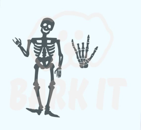Skeleton I Love You and Skeleton Hand ASL Sign Language SVG - Etsy