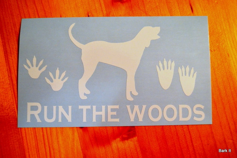 Coon Hunting Run the Woods Hound and Coon Tracks Vinyl Decal - Etsy