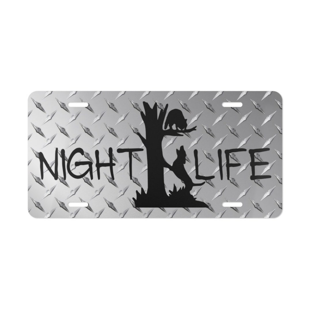 Night Life Coon Hunting Diamond License Plate - Etsy