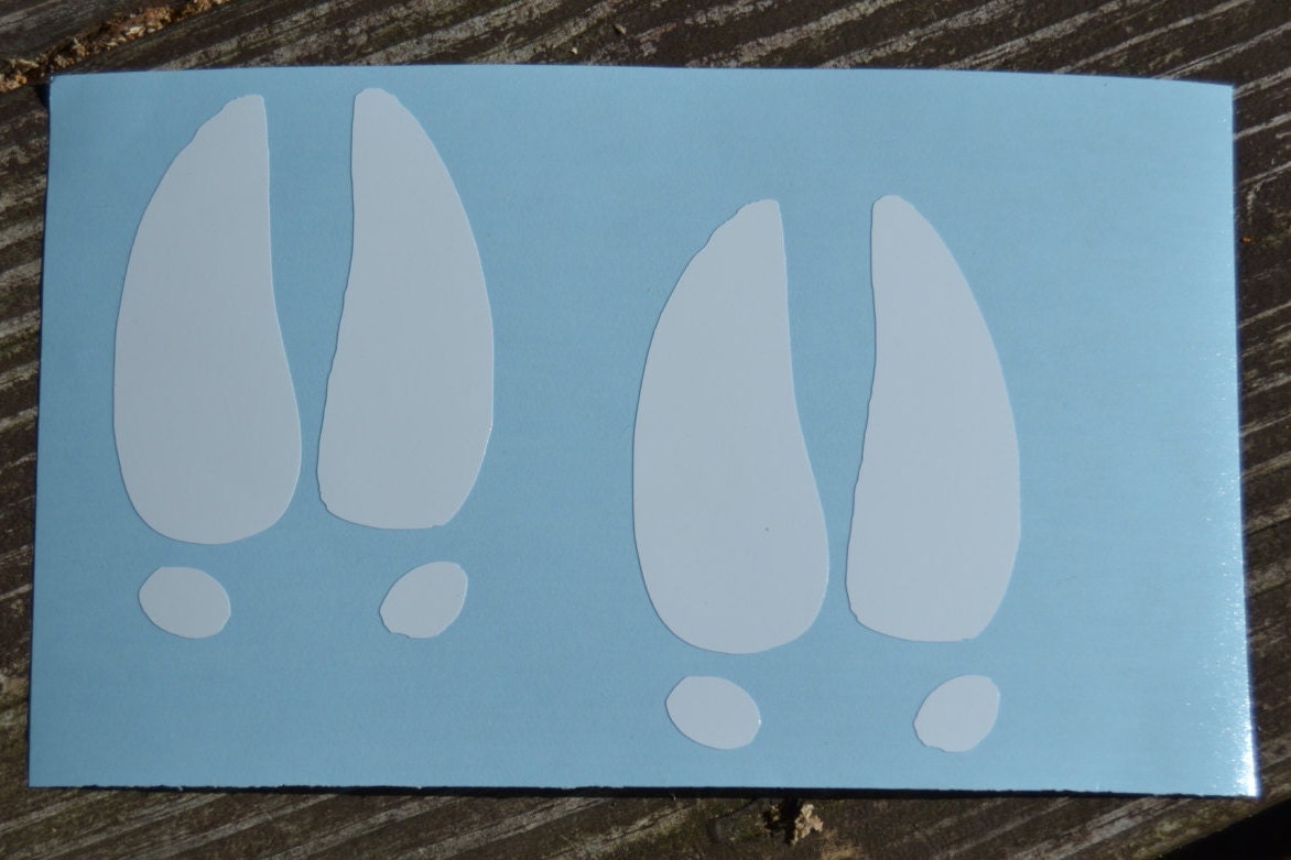 Deer Hunting Outdoor Vinyl Deer Tracks Decal Sticker | Etsy