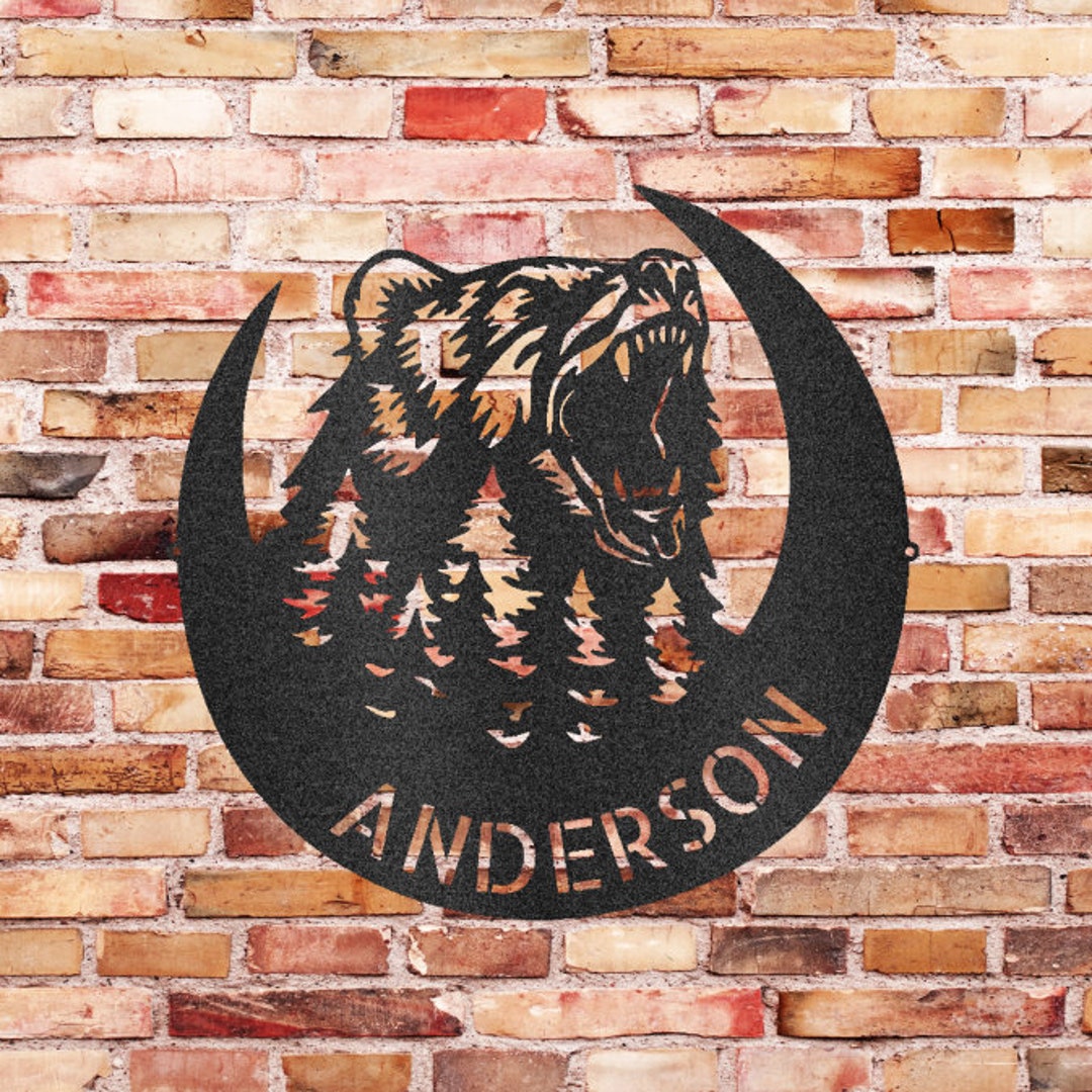 Bear Head Custom Metal Sign - Etsy