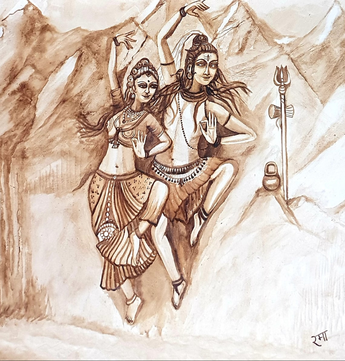 Shiv-parvati Dance - Etsy