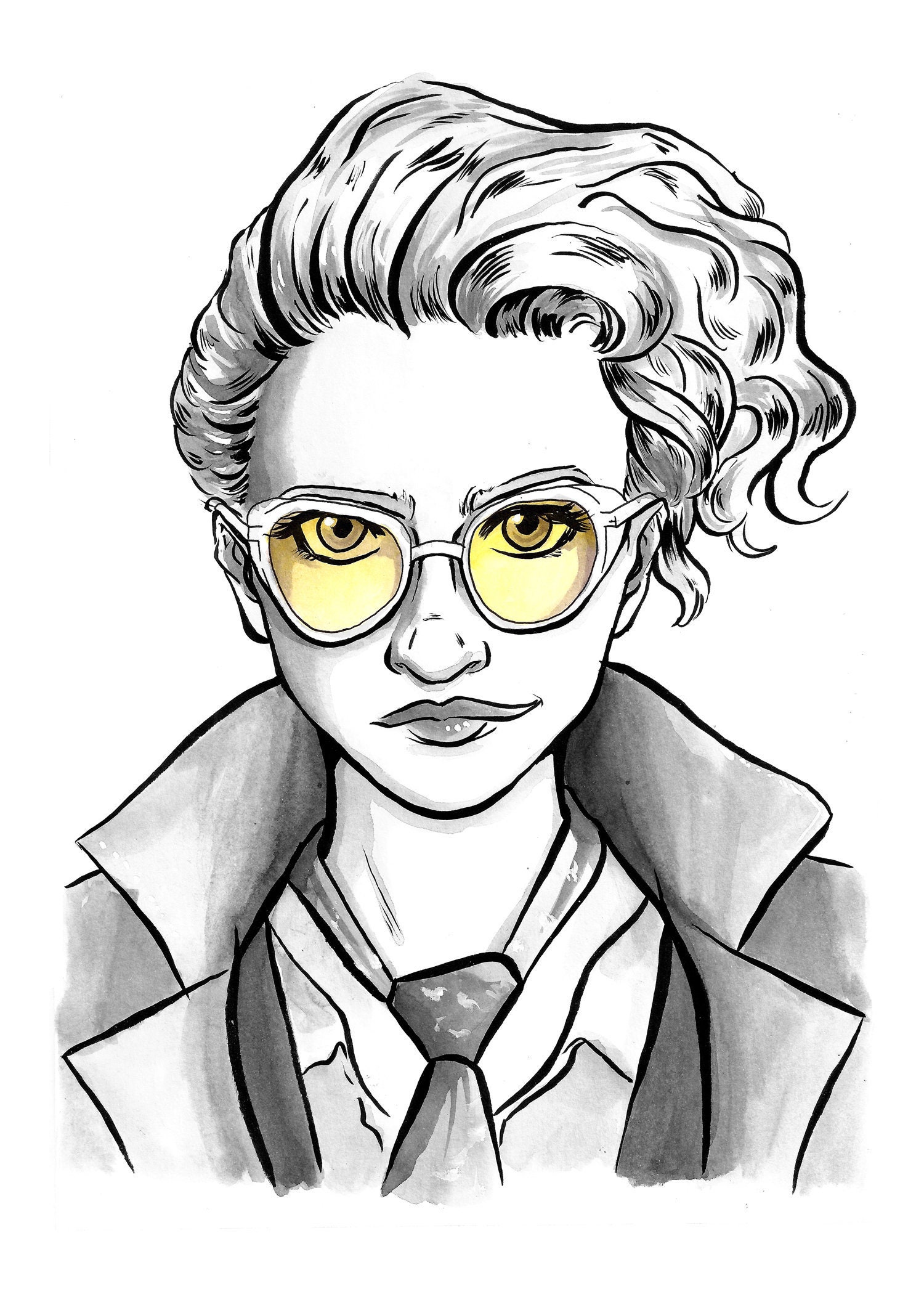 Holtzmann ~ Ghostbusters Fanart ~ Ink Painting ~ 5x7 Print - Etsy