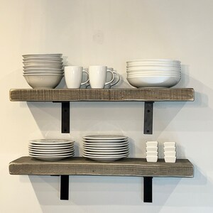 STRONG BARN BEAM Shelves, Over 2" Thick, Heavy Duty Shelving, Farmhouse ...