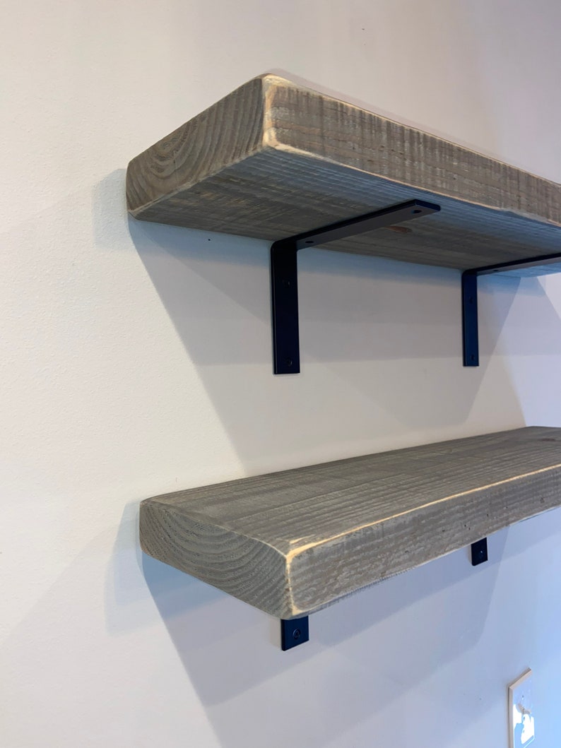 STRONG BARN BEAM Shelves, Over 2" Thick, Heavy Duty Shelving, Farmhouse ...