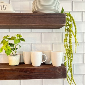 Fast Easy Mount Floating Shelf Reclaimed Wood Shelf Industrial Rustic ...