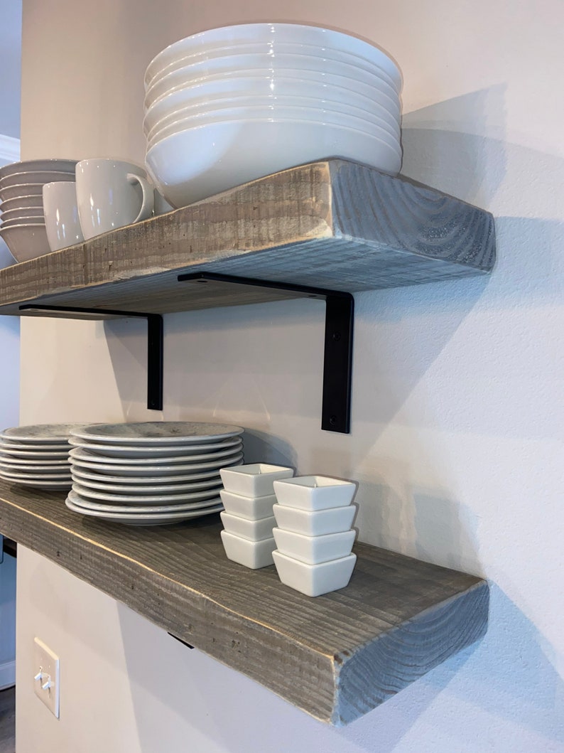 STRONG BARN BEAM Shelves, Over 2" Thick, Heavy Duty Shelving, Farmhouse ...