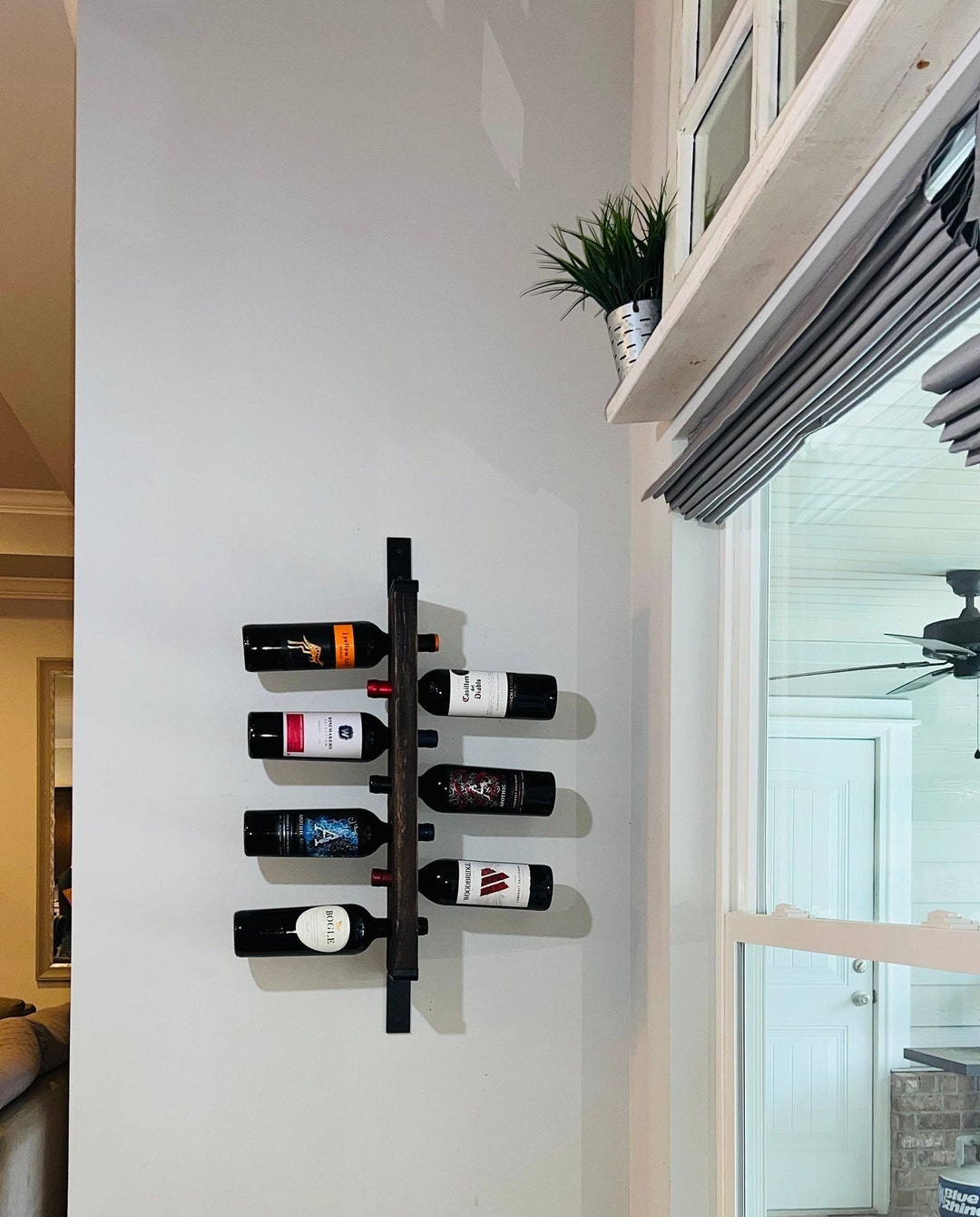 Minimalist Wine Rack, Reclaimed Wood Wine Rack, Multi Bottle Wine Rack ...
