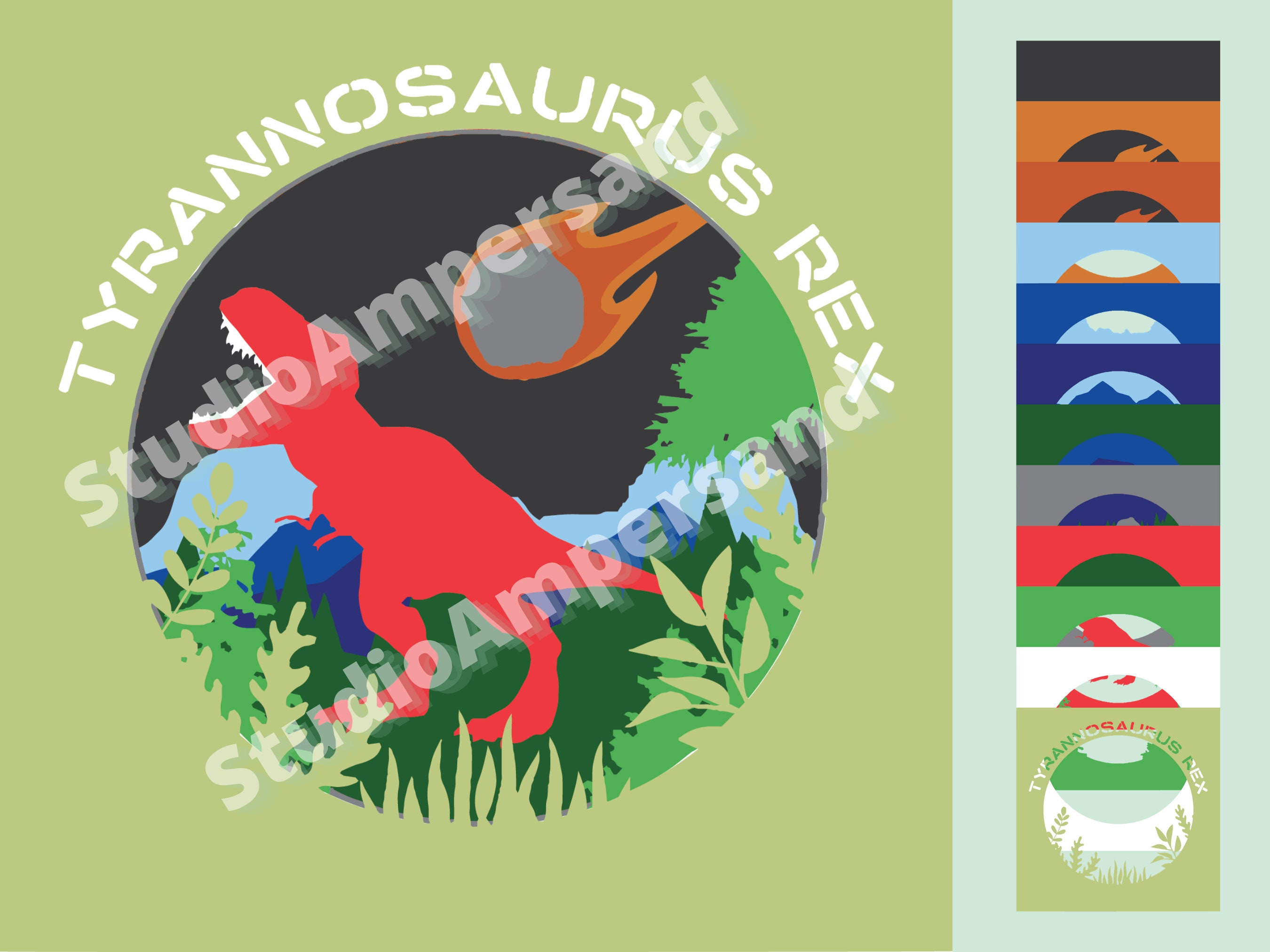 T-rex Dinosaur Layered Shadow Box SVG | 3D Cricut T-rex Dinosaur SVG ...