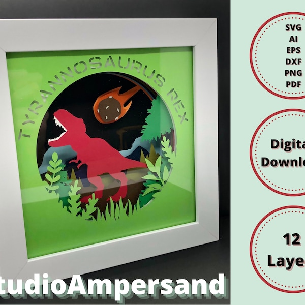 Dinosaur Shadow Box - Etsy