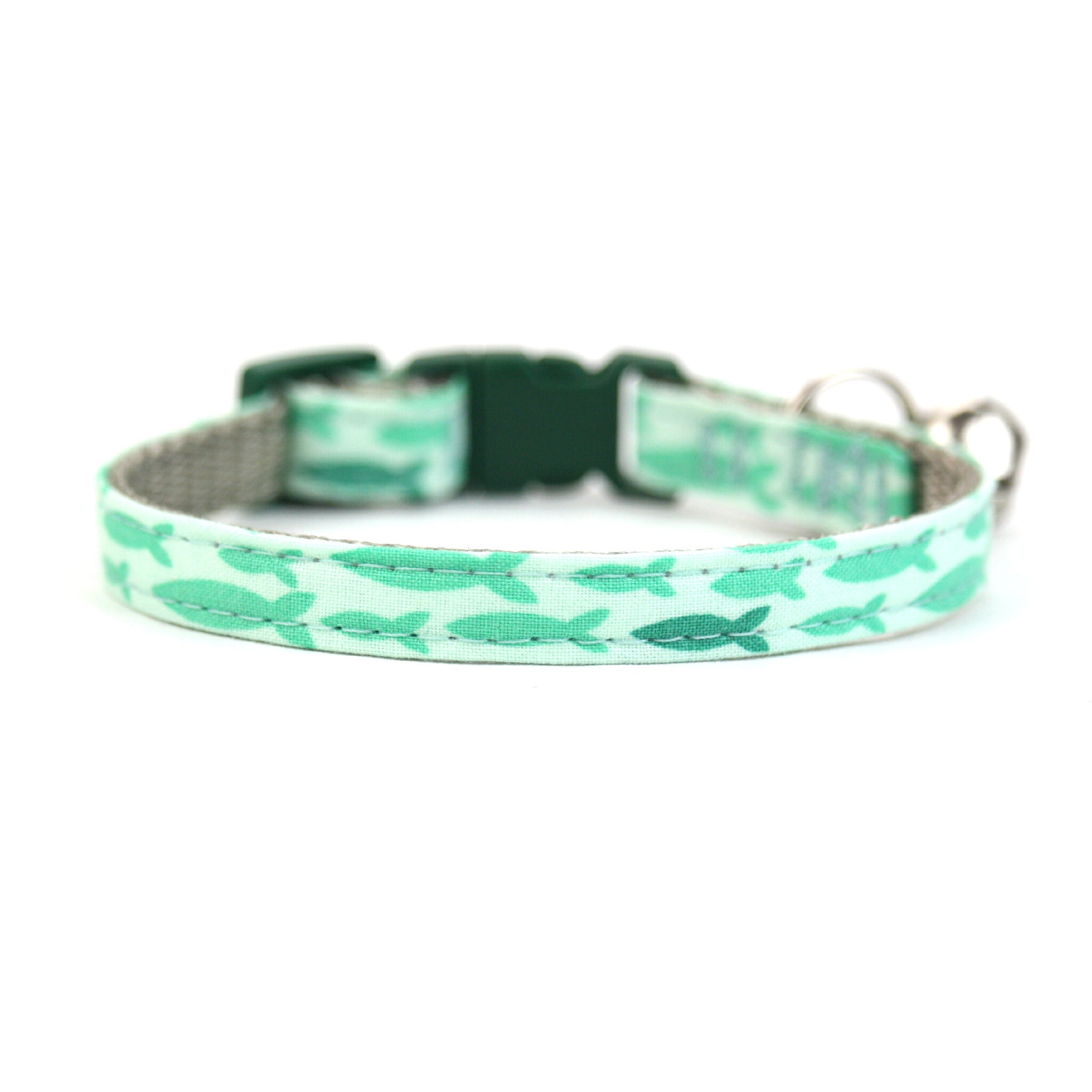 Mint Green Fish Cat Collar With Breakaway Buckle and Bell - Etsy