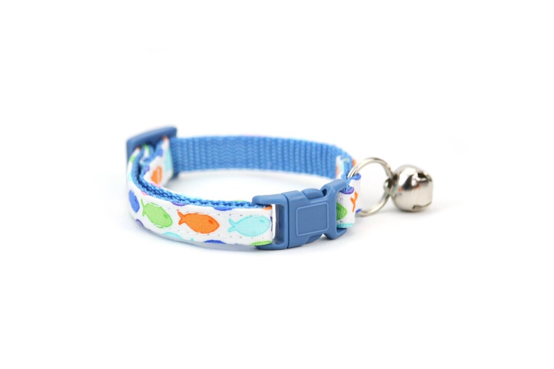 Fish Cat Collar With Breakaway Buckle and Bell - Etsy