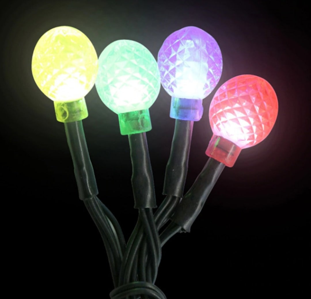 Christmas House LED String Lights Round Multicolor Bulbs 10 Count 3 ...