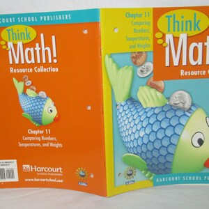 Think Math Harcourt Workbook Grade 5 Temperatures and Weights - Etsy