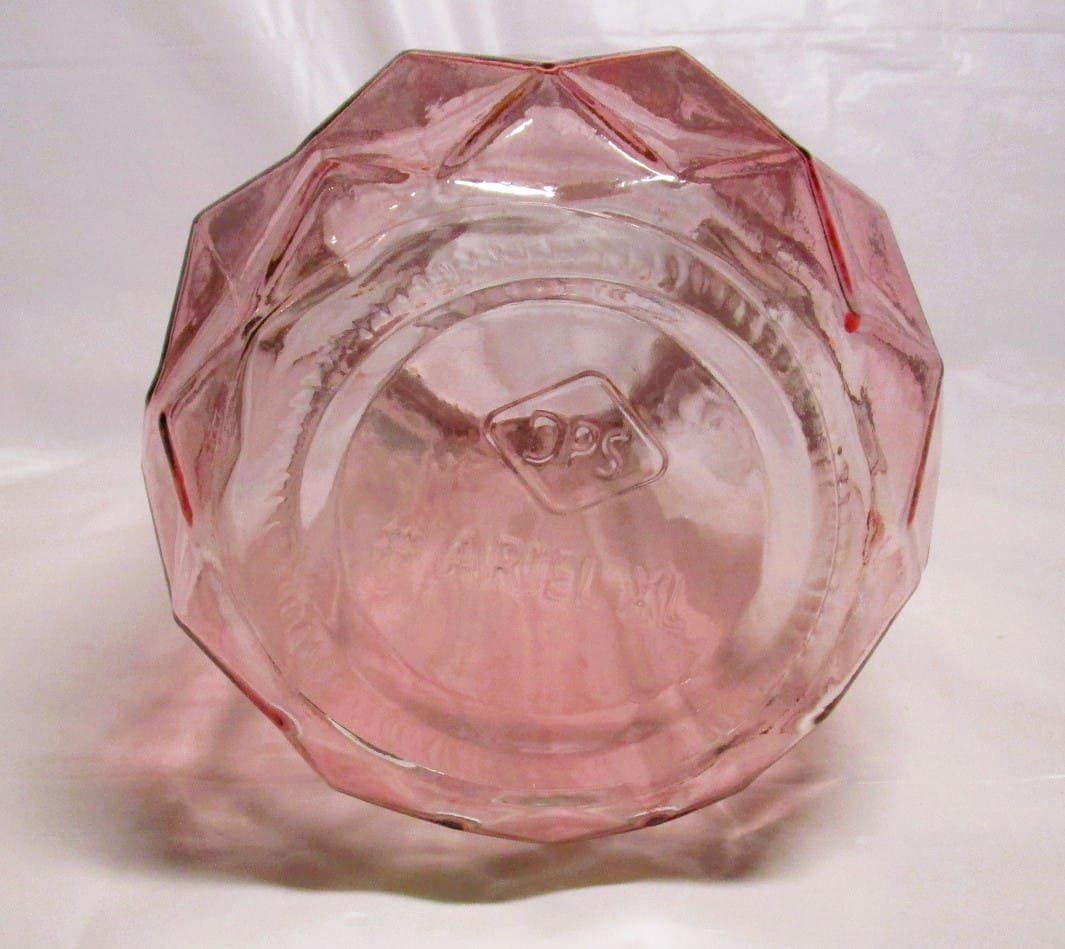 Vintage 1960 DPS Ariel Glass Vase Lavender Diamond Pattern Tapered 10 ...