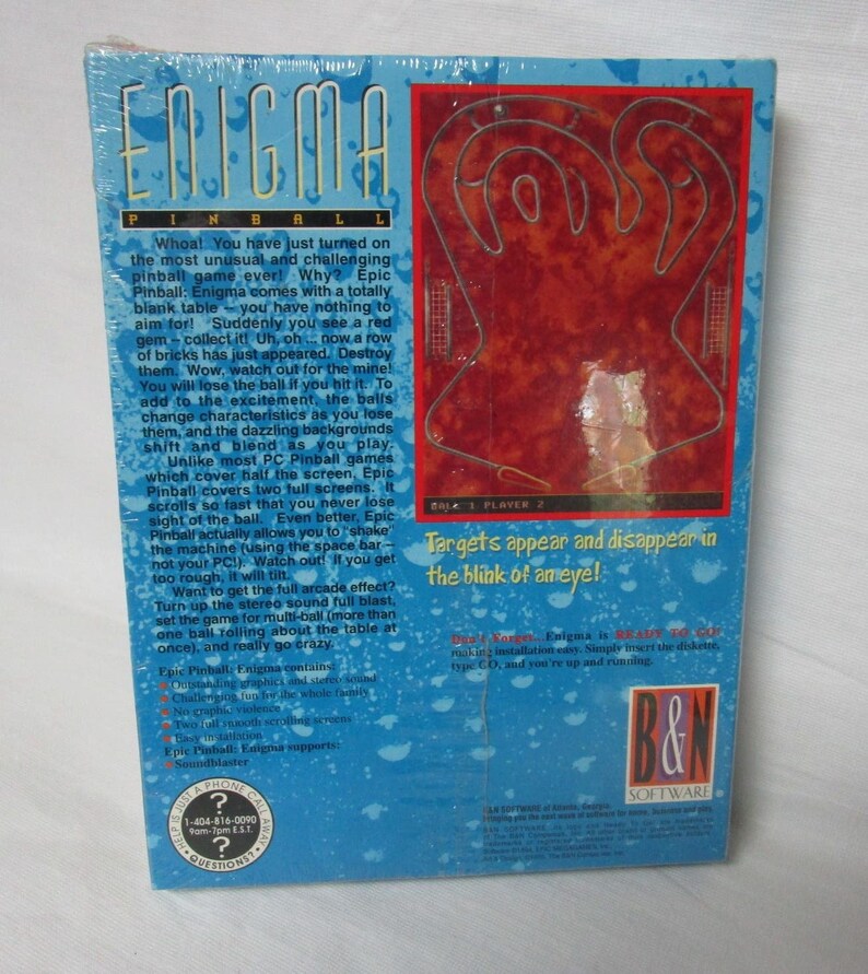 Enigma Vintage Pinball PC Game From 1994 Ages 6 to Adult - Etsy