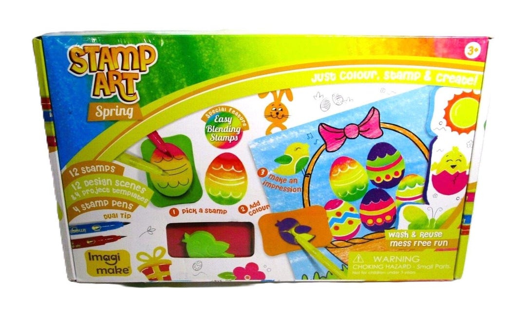 Imagi Make Stamp Art Craft Kit for Kids Ages 3-5 Years Easter Spring ...