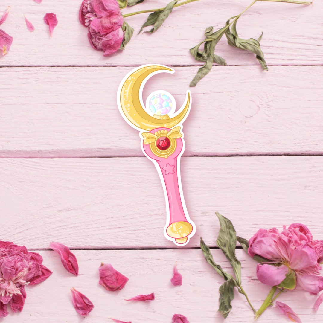 Kawaii Magical Girl Pink Moon Weapon Sticker - Etsy