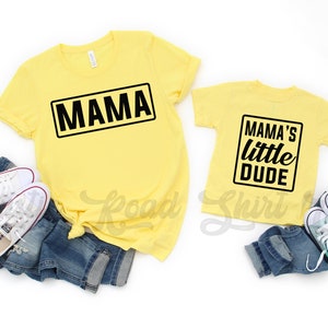 Mother Son Matching, Mama's Little Dude, Mama Mini Shirt, Mommy and Me ...