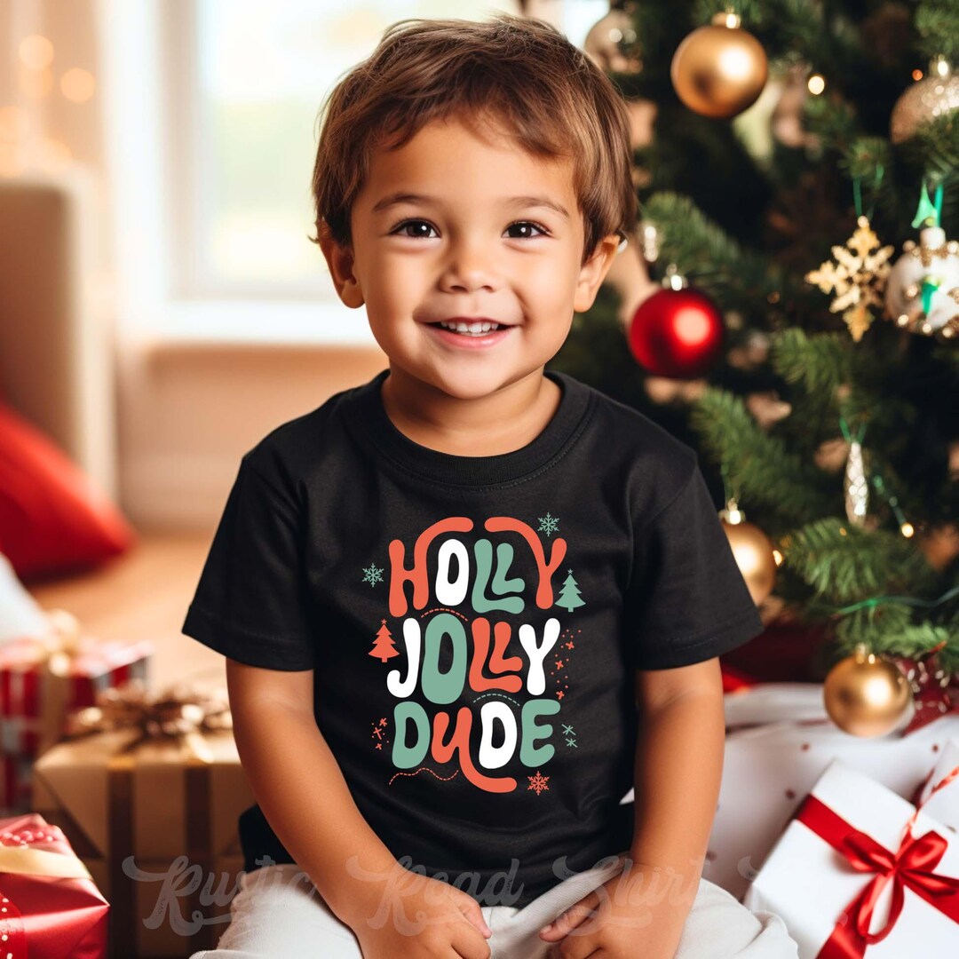 Boys Christmas Shirt, Holly Jolly Shirt, Toddler Boy Christmas Shirt ...
