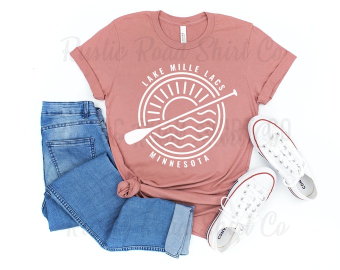 Custom Lake T-shirt Camping T-shirt Paddle Lake T-shirt - Etsy