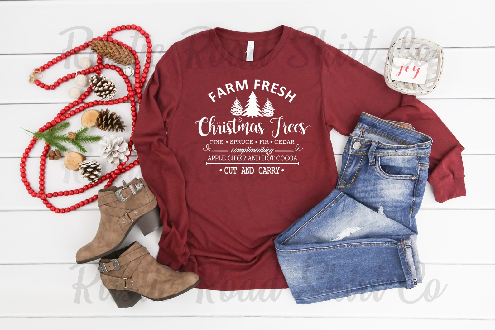 Christmas Tree Farm Shirt, Christmas Tshirt, Long Sleeve Christmas ...