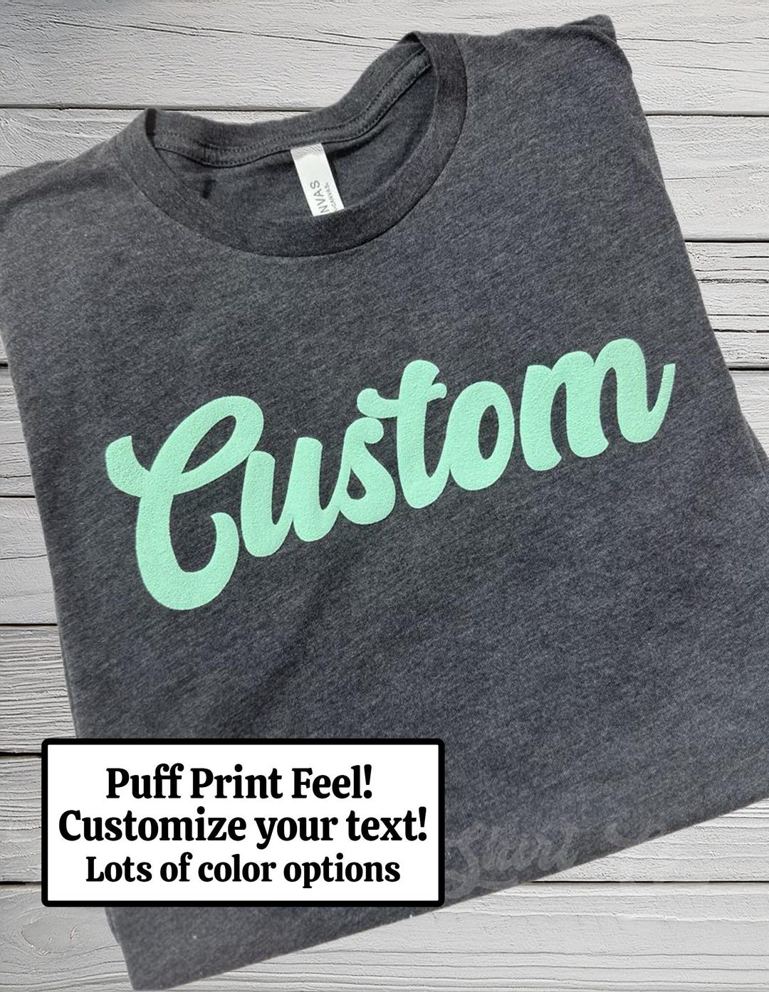 Custom Puff Print Shirt, Custom Text Shirt, Custom Sports Team Shirt ...