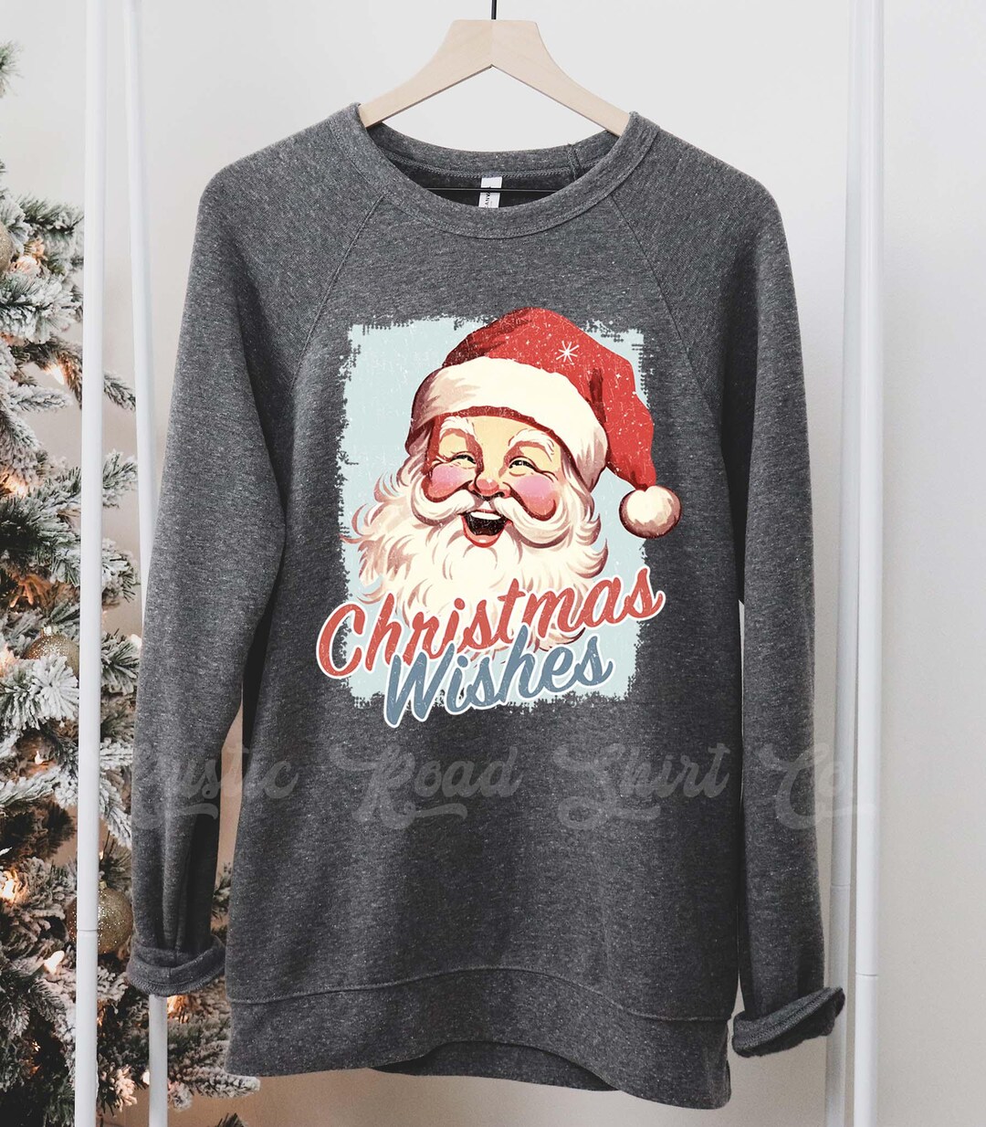 Retro Santa Sweatshirt, Vintage Christmas Sweatshirt, Holiday Sweater ...