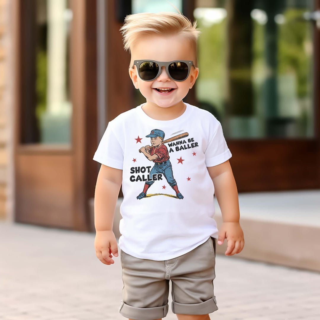 Baller Shot Caller Shirt, Boys Baseball Shirt, Toddler Baseball Shirt ...