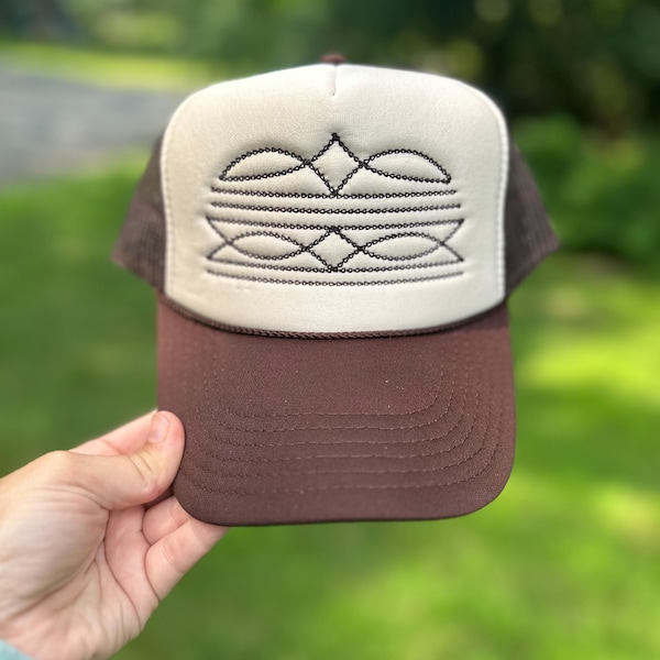 Western Trucker Hats Boot - Etsy