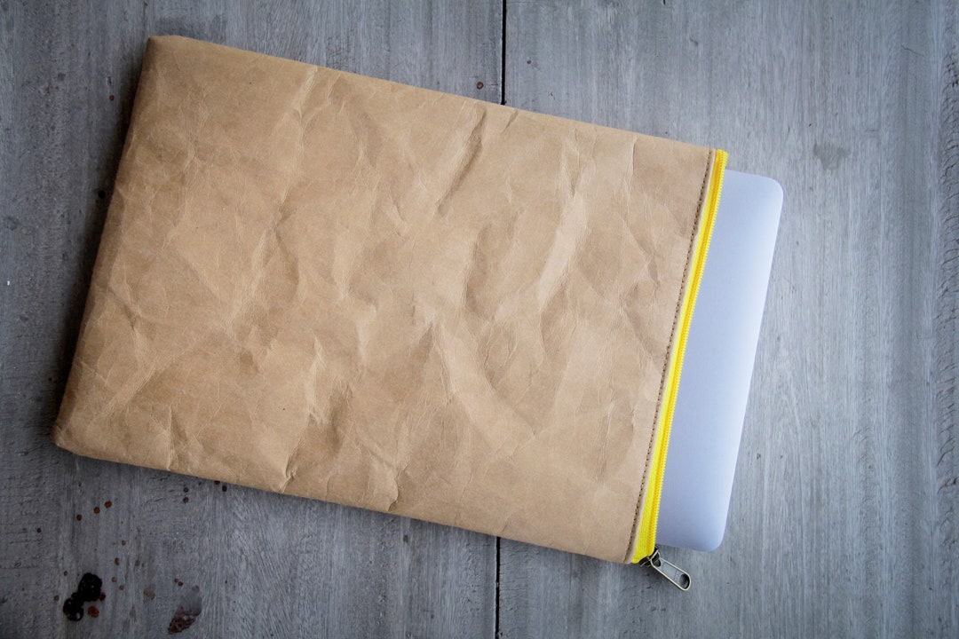 Handmade Kraft Paper Laptop Sleeve 15–16" | Vegan, Sustainable MacBook ...