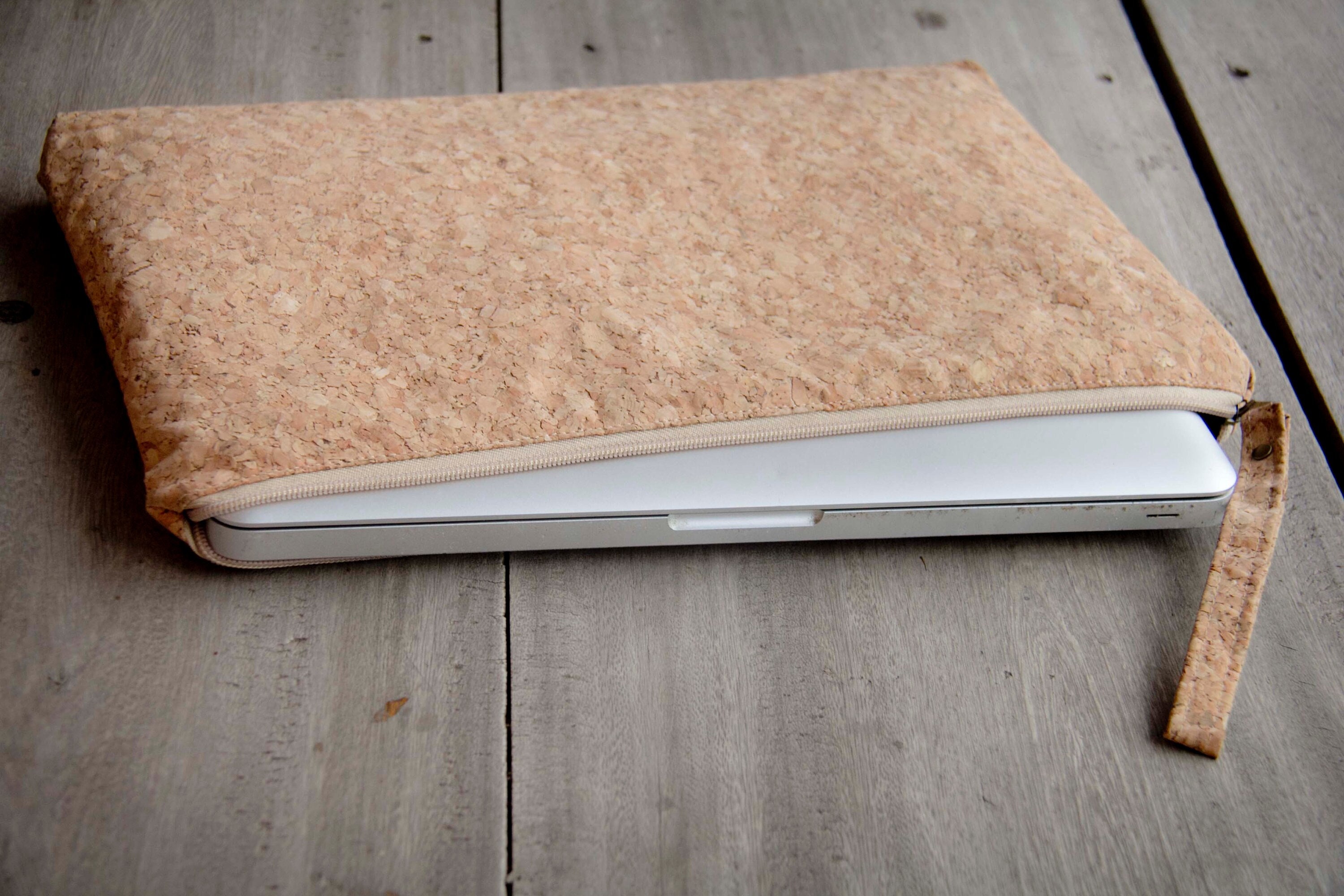 Laptop Sleeve 15 "- 16 " Handmade From Cork With Zipper, Classic - Etsy