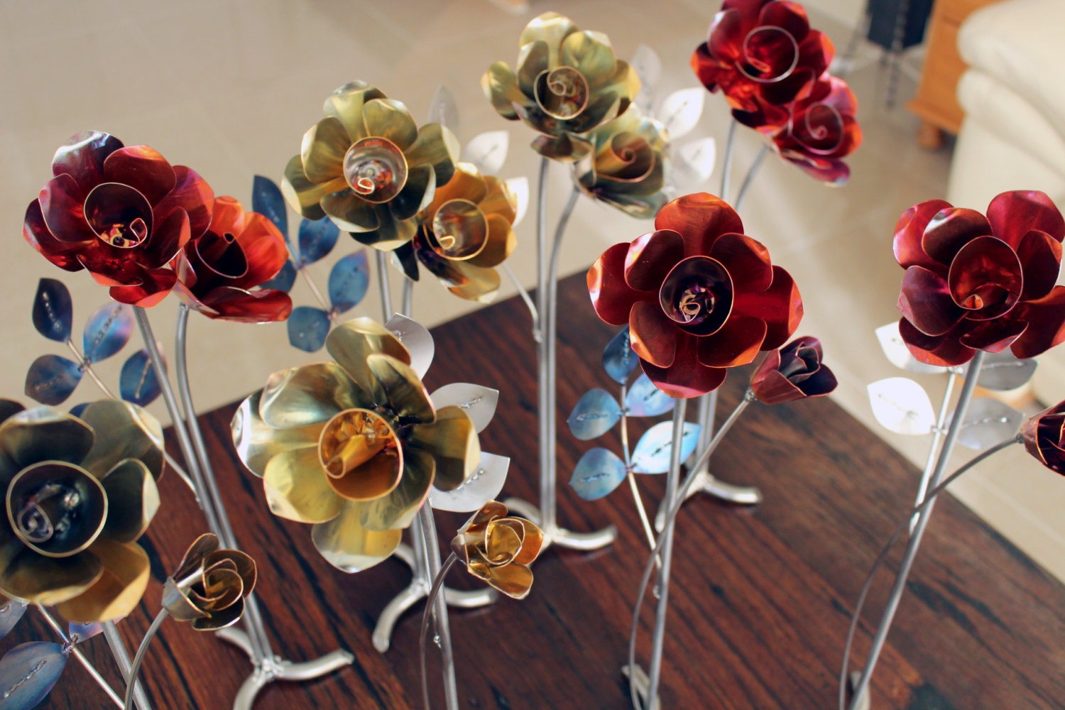 Morning Rose is Metal Flower Sculptures - Etsy