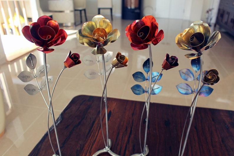 Morning Rose (is Metal Flower Sculptures) - Etsy