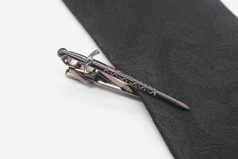Rapier Tie Clip, Fencing Sword Bar, Gold Silver Bronze, Noble Mens ...