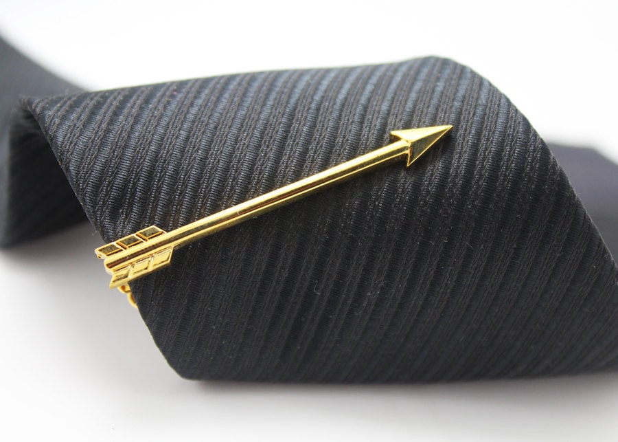 Arrow Tie Clip Archery Tie Bar Hero Accessories Gold - Etsy