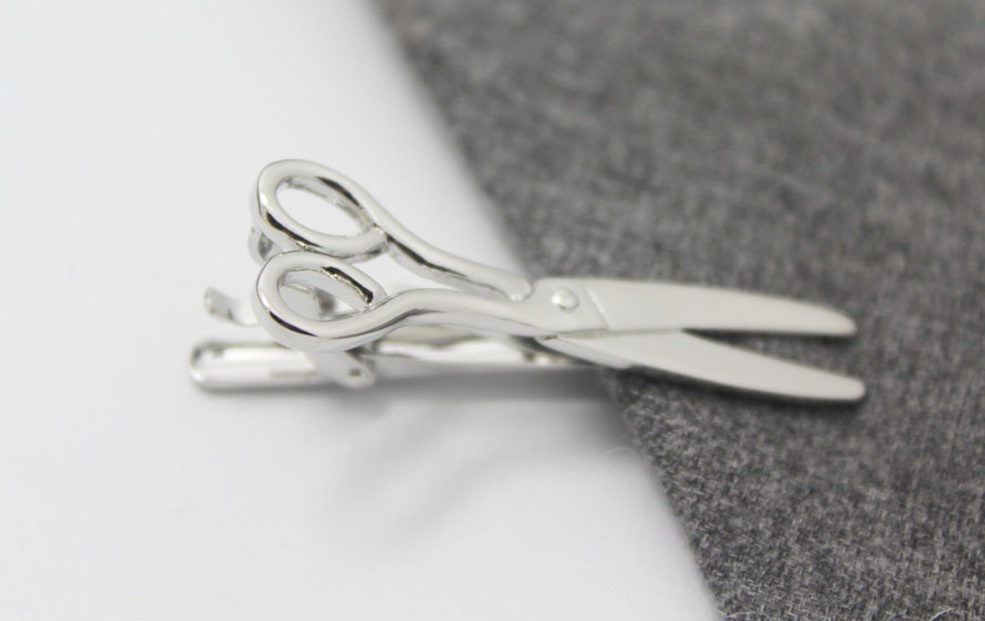 Scissors Tie Clip, Scissors Tie Tack, Hero Tie Tack, Silver Tie Clip ...