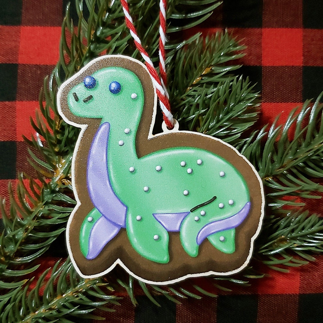 Cryptid Cookie Loch Ness Monster Wood Ornaments - Etsy