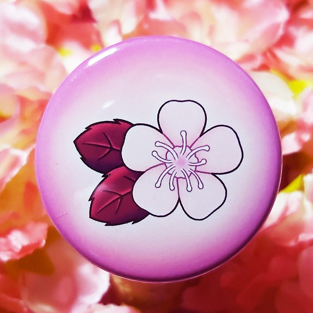 Cherry Blossom Button - Etsy