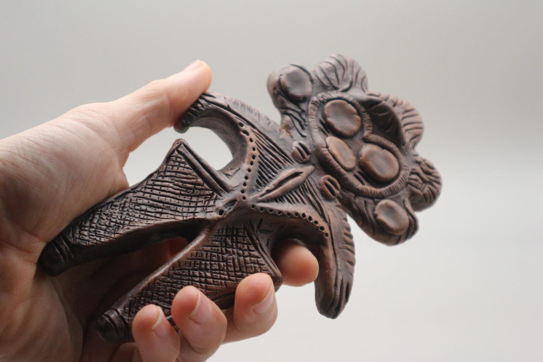 Clay Figurine Dogu, Ceramic Ancient Jomon Era Figurine, Dogu Japan ...