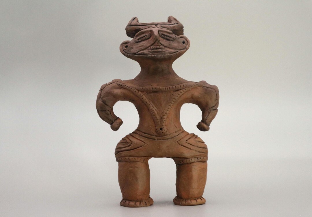 Japanese Clay Statue, Ceramic Ancient Jomon Era Figurine, Dogu Japan ...