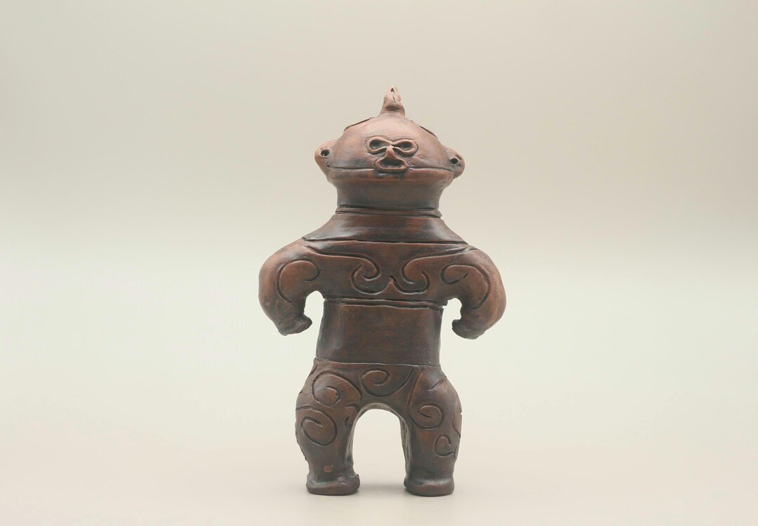 Clay Figurine, Ceramic Ancient Jomon Era Figurine, Dogu Japan ...