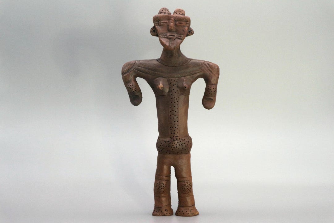 Clay Figurine, Ceramic Ancient Jomon Era Figurine, Dogu Japan ...